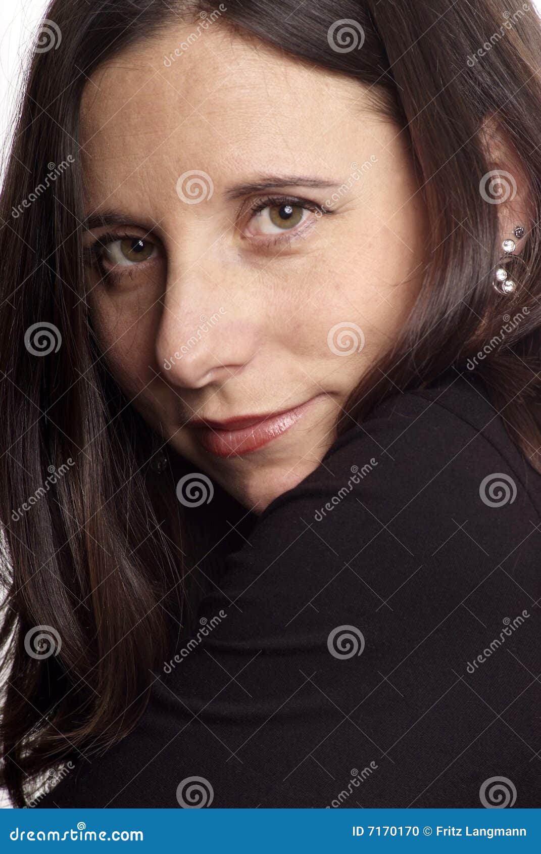 Cara Dark-haired De La Mujer Foto de archivo - Imagen de foto ...