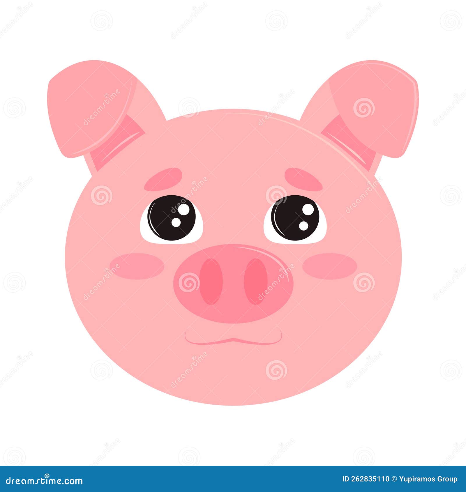 Cara de cerdo ilustración del vector. Ilustración de vector - 262835110