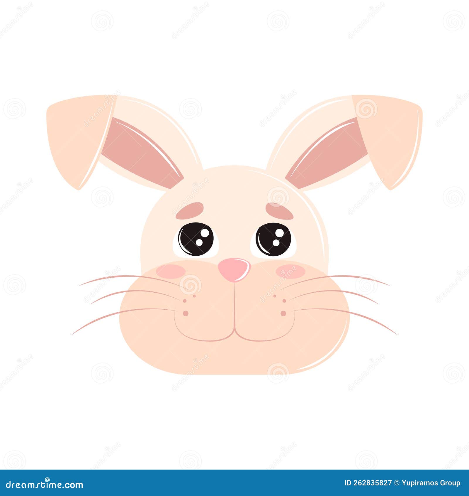 Cara de conejo lindo ilustración del vector. Ilustración de lindo ...