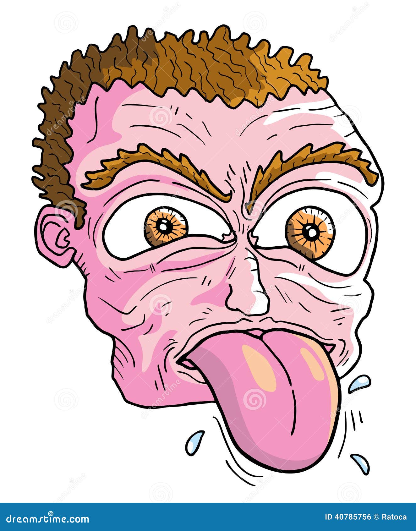 Cara de la broma ilustración del vector. Ilustración de pegatina - 40785756