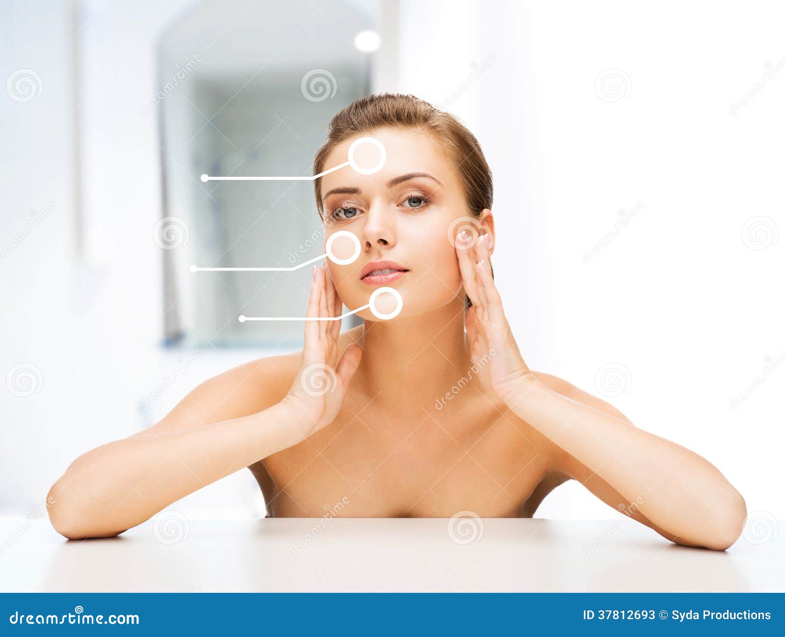 Cara De La Mujer Con La Piel Seca Imagen de archivo - Imagen de gente ...