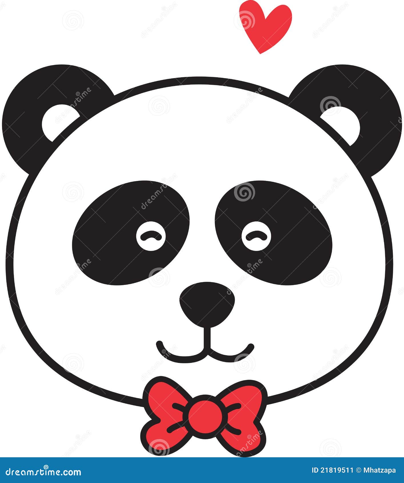 Cara de la panda ilustración del vector. Ilustración de arte - 21819511