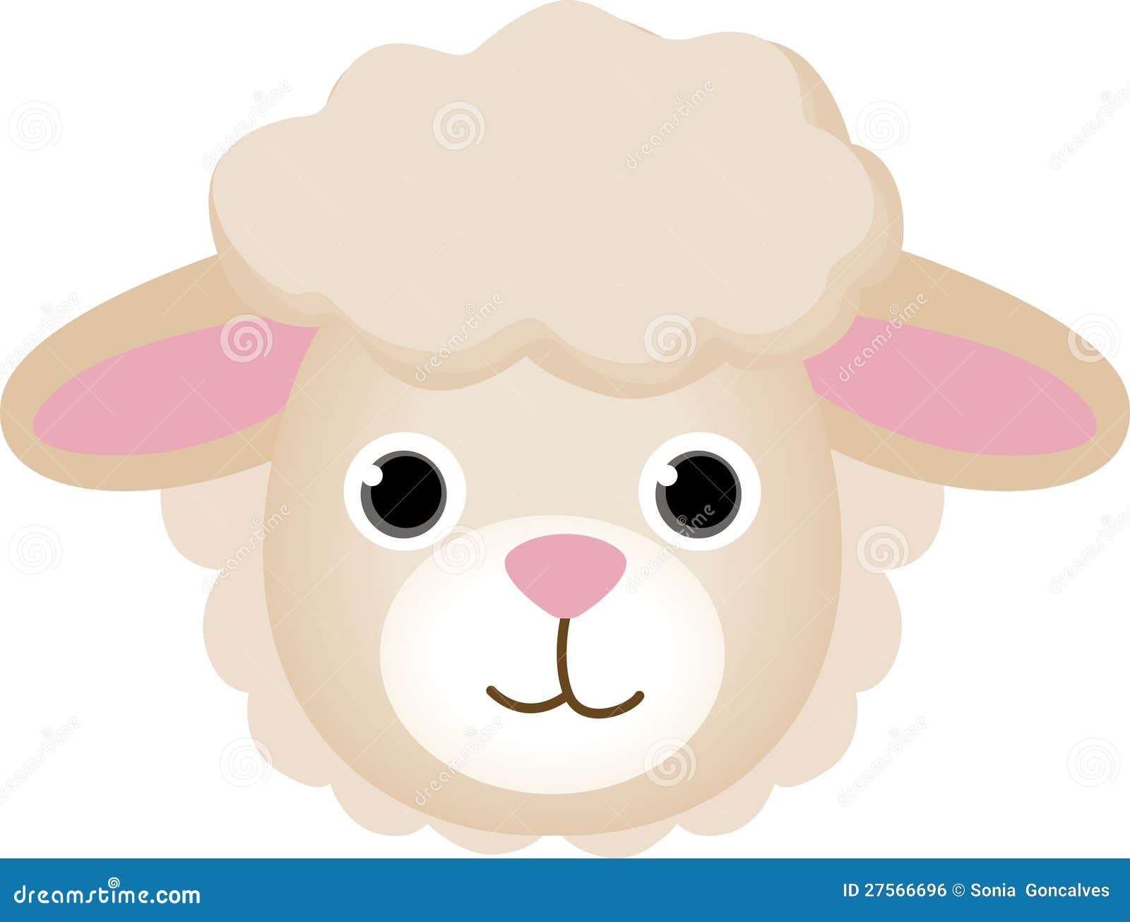 Cara de las ovejas ilustración del vector. Ilustración de campo - 27566696