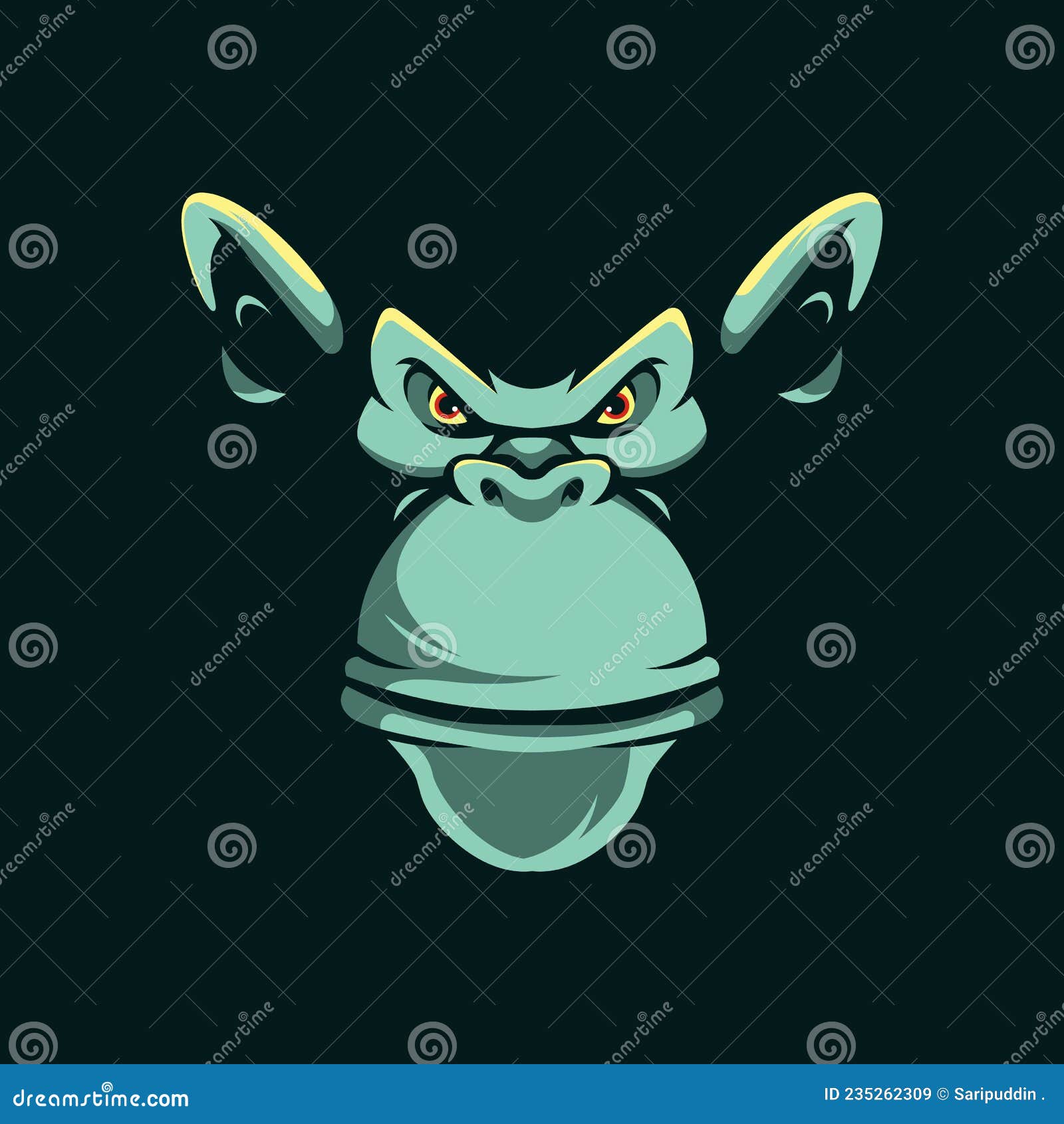 Cara de macaco ilustração do vetor. Ilustração de nerd - 235262309