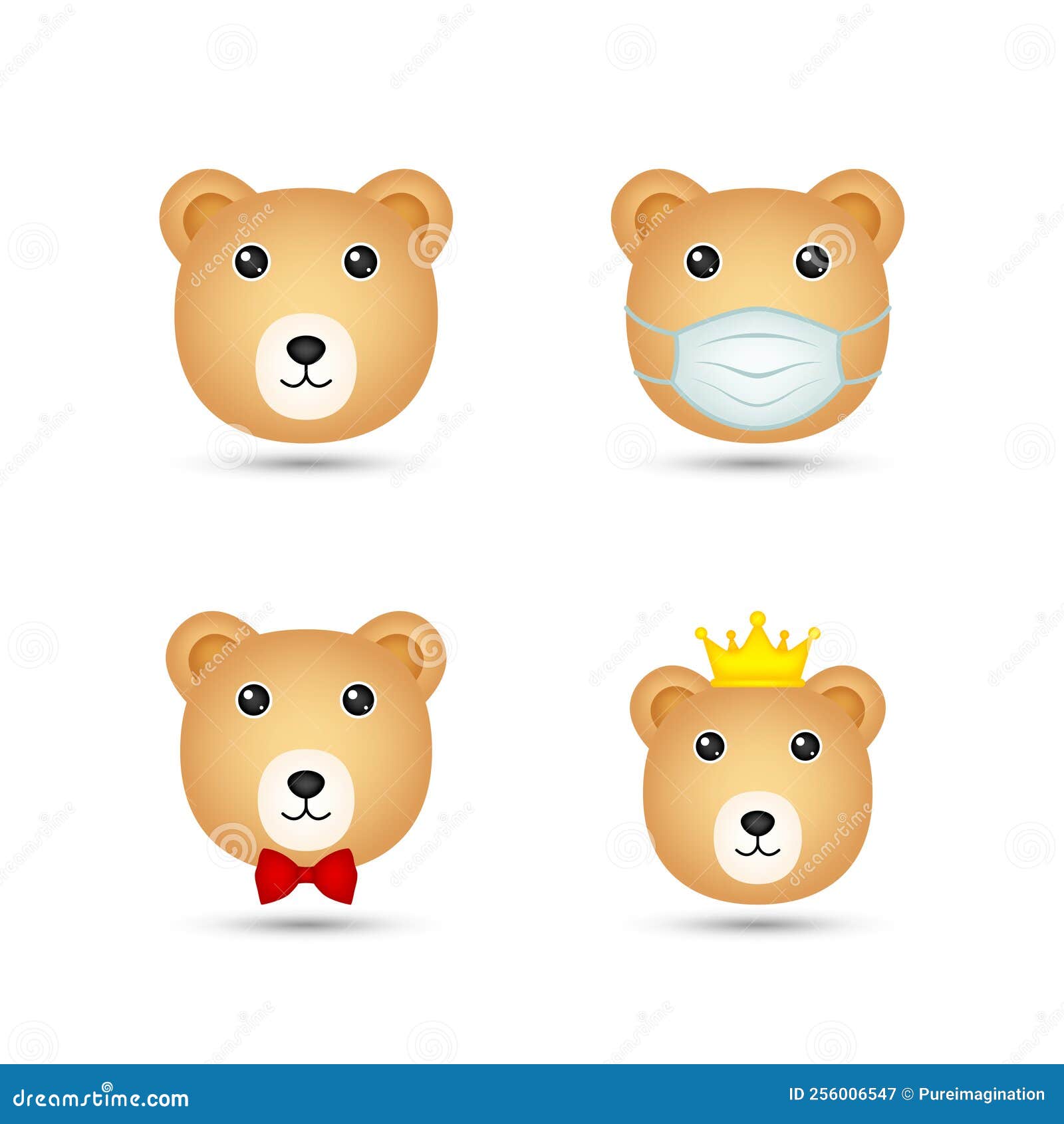 Cara De Oso Sobre Fondo Blanco Ilustración del Vector - Ilustración de ...