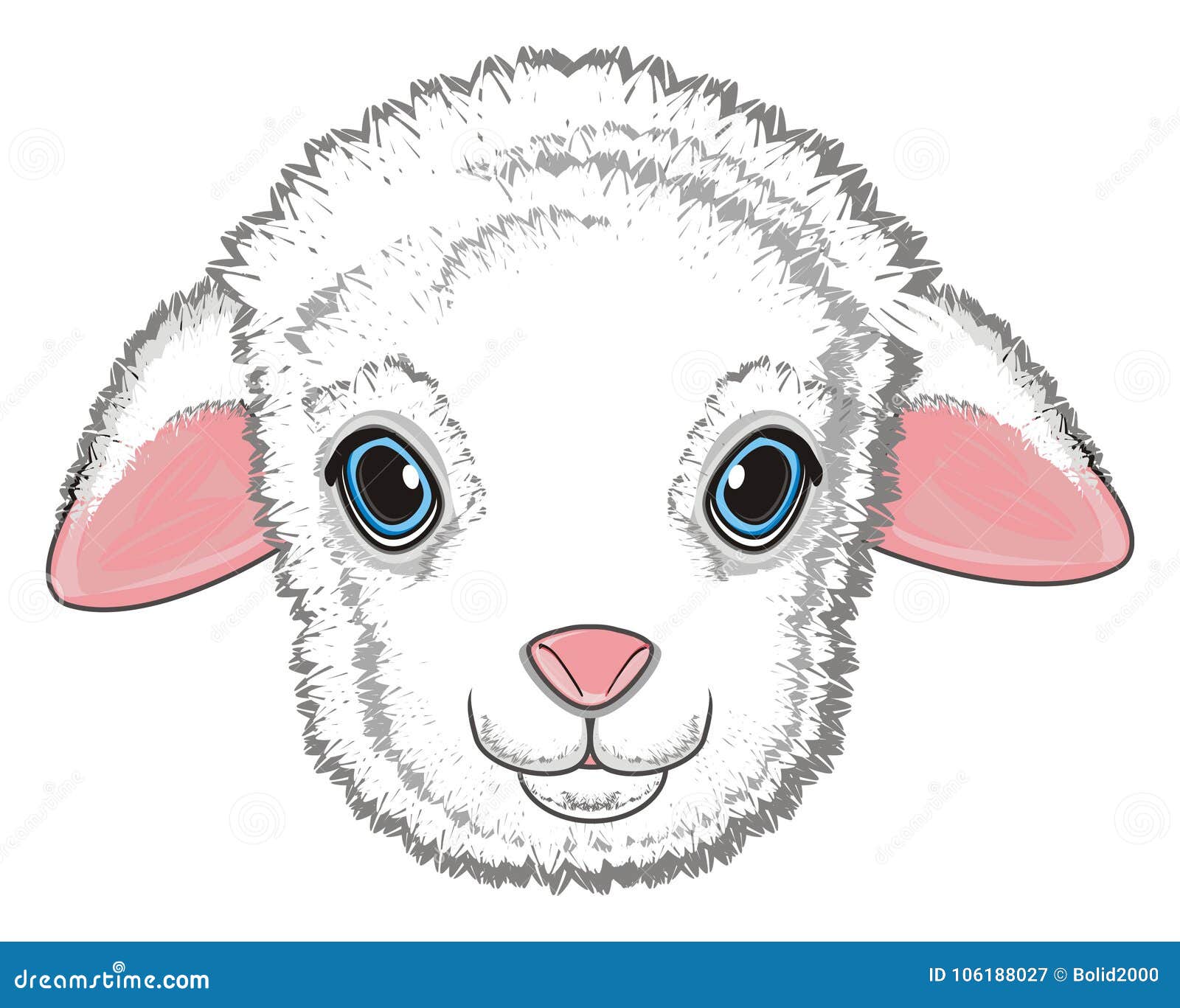 Cara de ovejas stock de ilustración. Ilustración de salto - 106188027