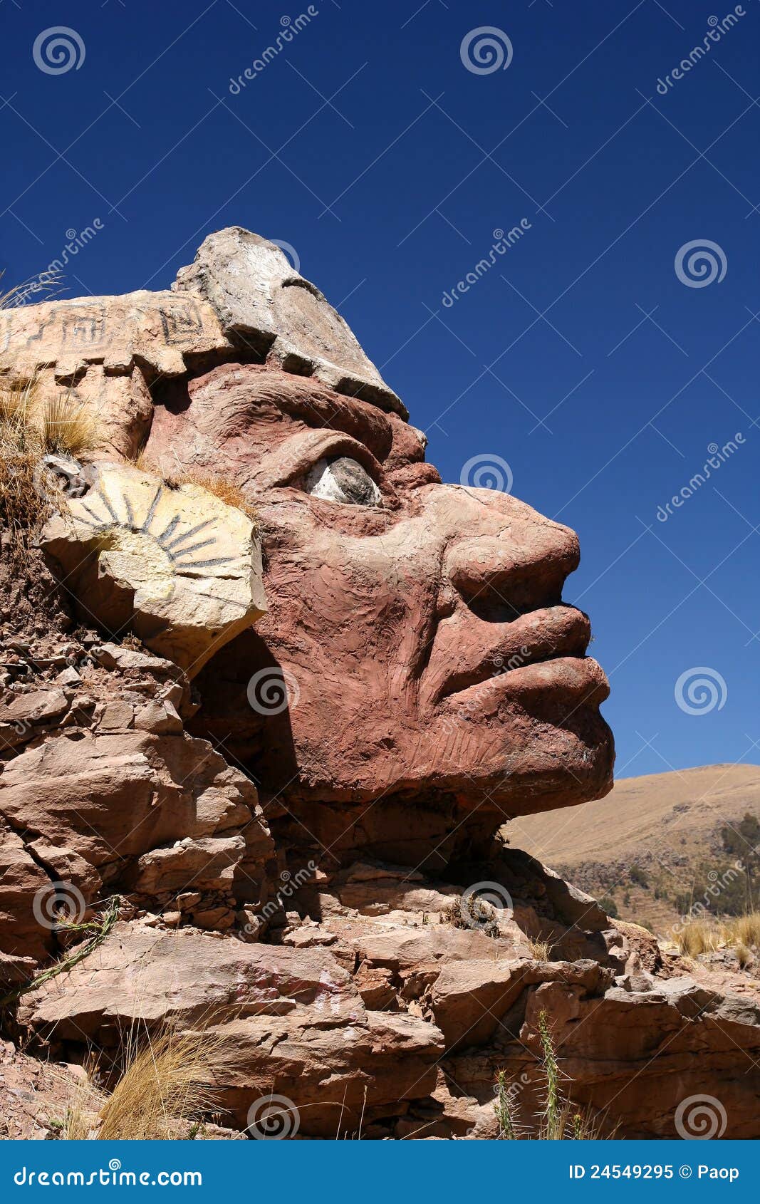 Cara de piedra del inca imagen de archivo. Imagen de pared - 24549295