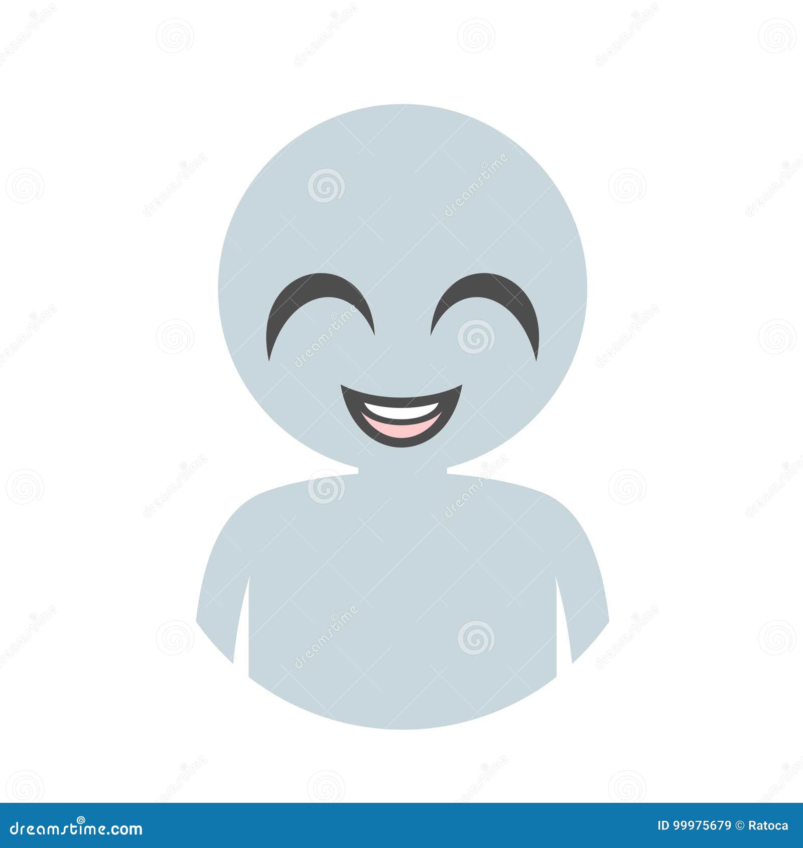 Cara de risa ilustración del vector. Ilustración de emoticono - 99975679