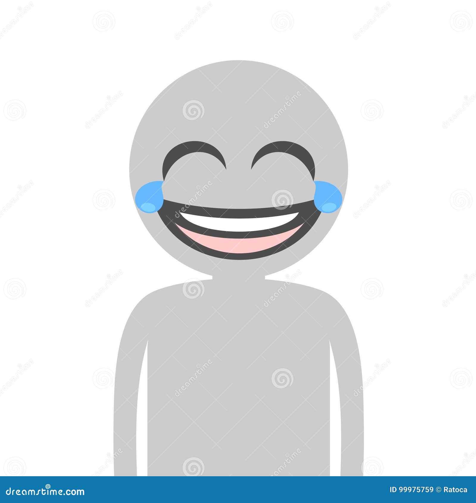 Cara de risa ilustración del vector. Ilustración de divertido - 99975759