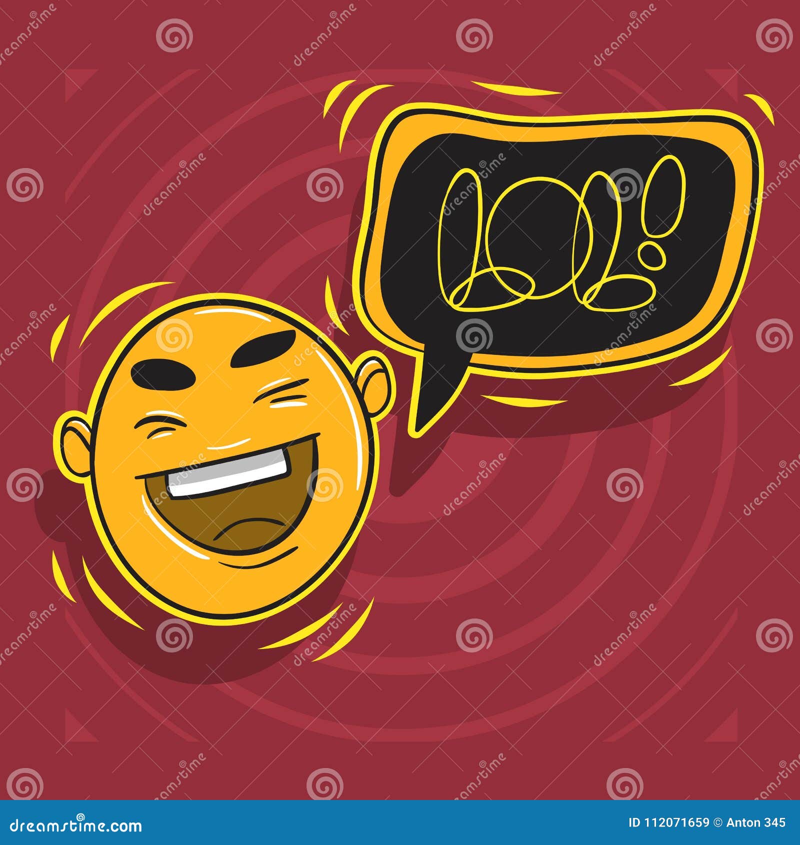 Cara De Risa De Lol Lots of Laughs with Ilustración del Vector ...