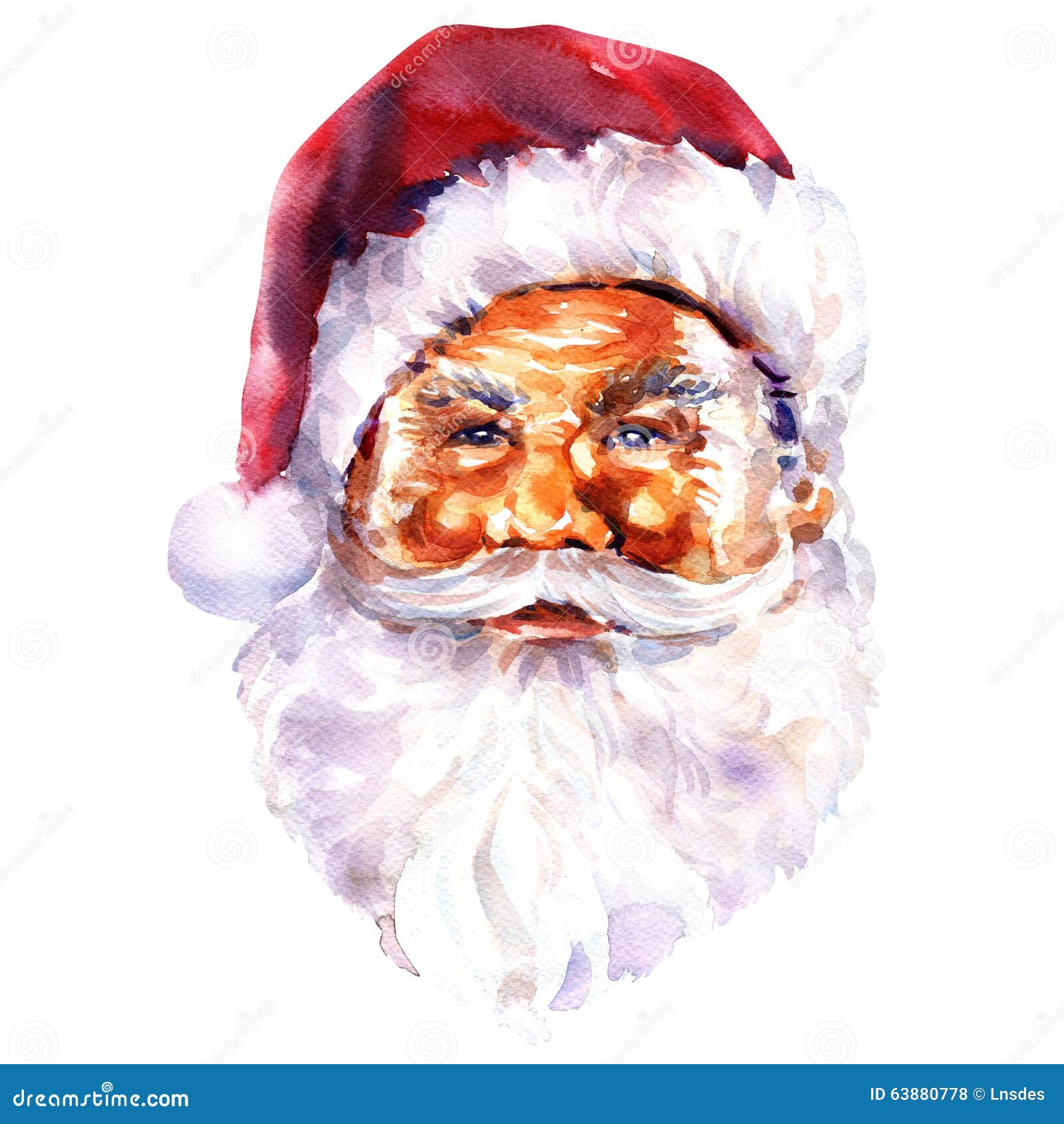 Cara De Santa Claus, Tarjeta De Navidad Stock de ilustración ...