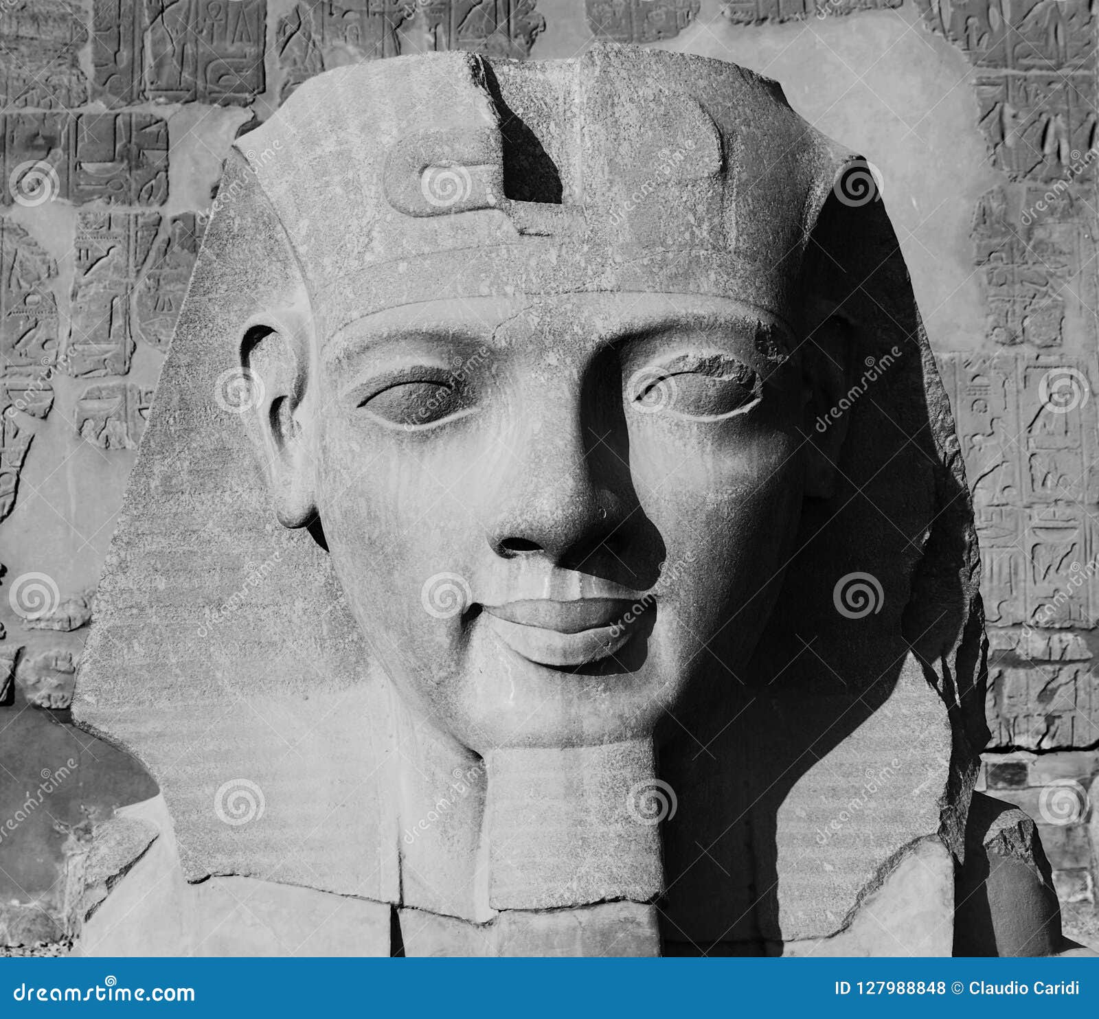 Cara de un pharaon foto de archivo. Imagen de egipto - 127988848