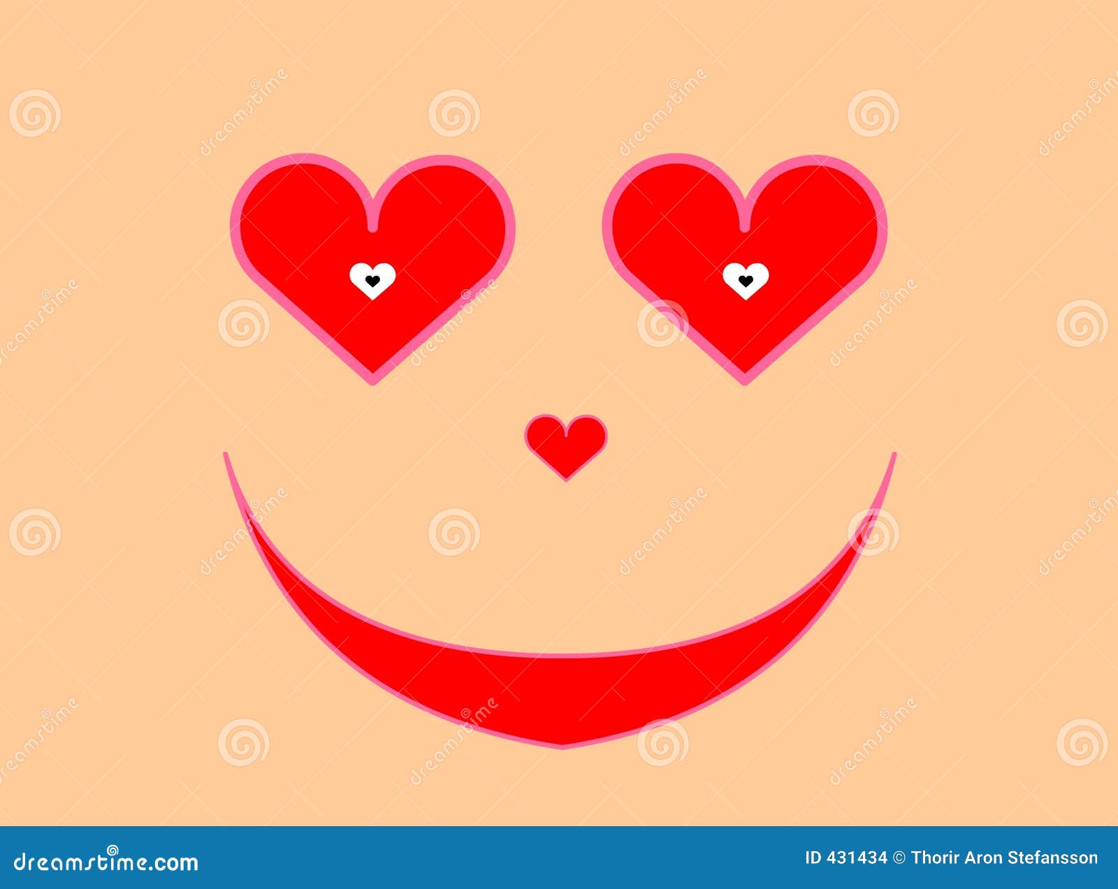 Cara del amor stock de ilustración. Ilustración de boca - 431434