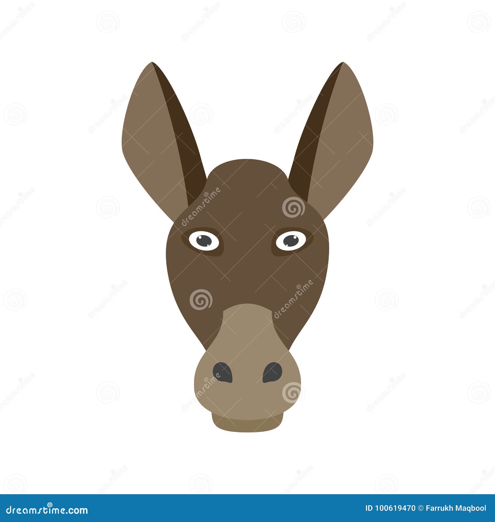 Cara del burro ilustración del vector. Ilustración de burros - 100619470