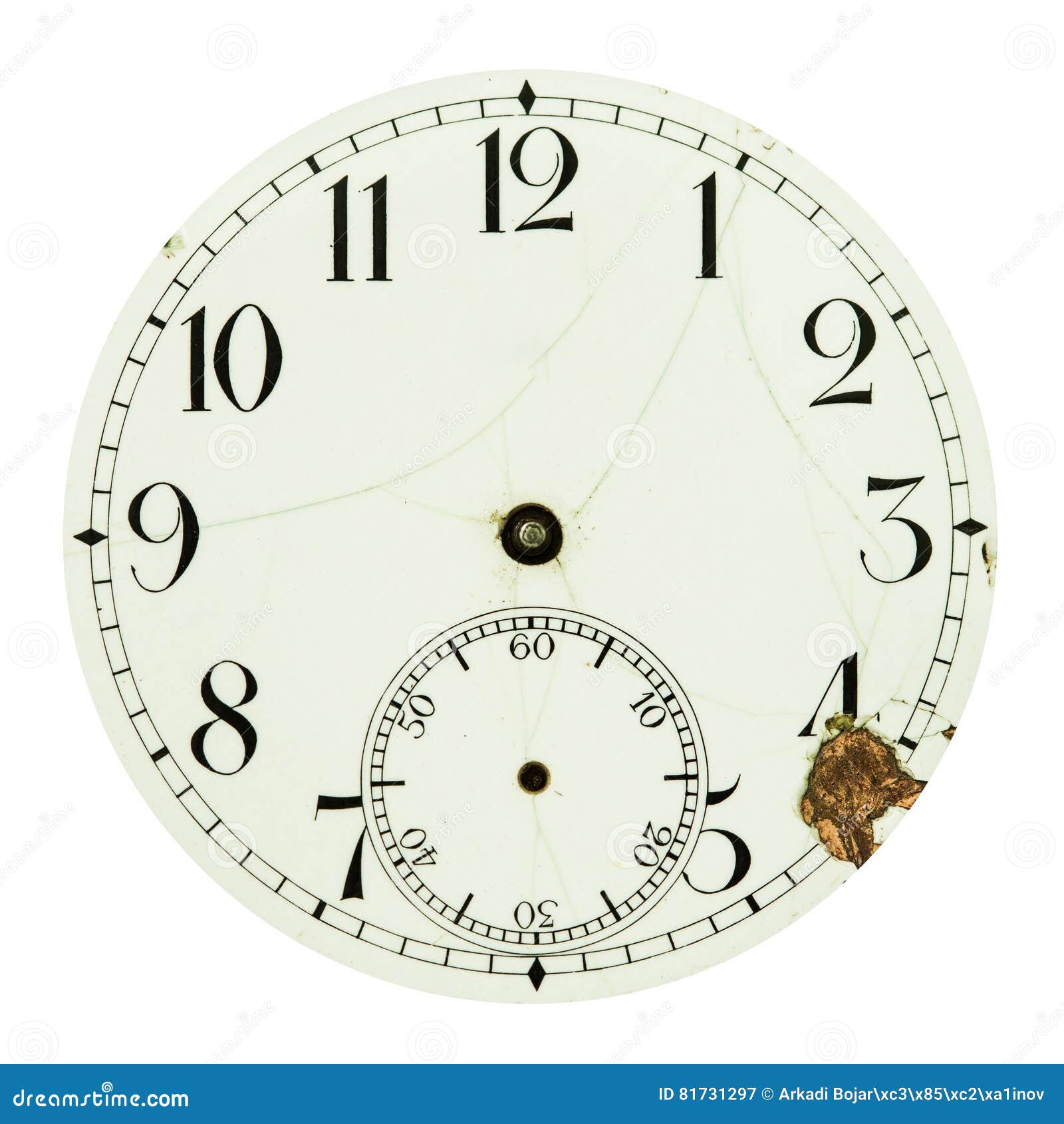 Cara Del Dial De Reloj Aislada En Blanco Imagen de archivo - Imagen de ...