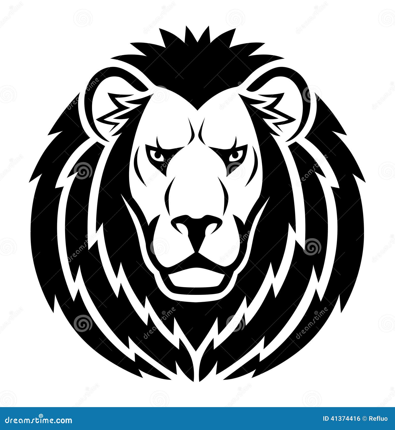 Cara del león ilustración del vector. Ilustración de muestra - 41374416