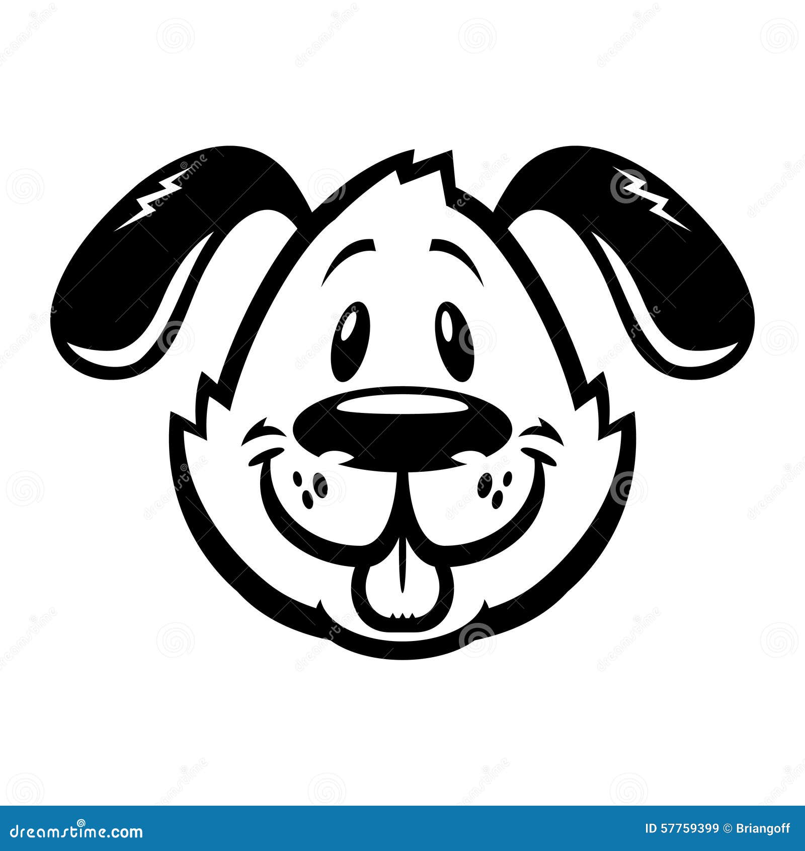 Cara del perro ilustración del vector. Ilustración de canino - 57759399