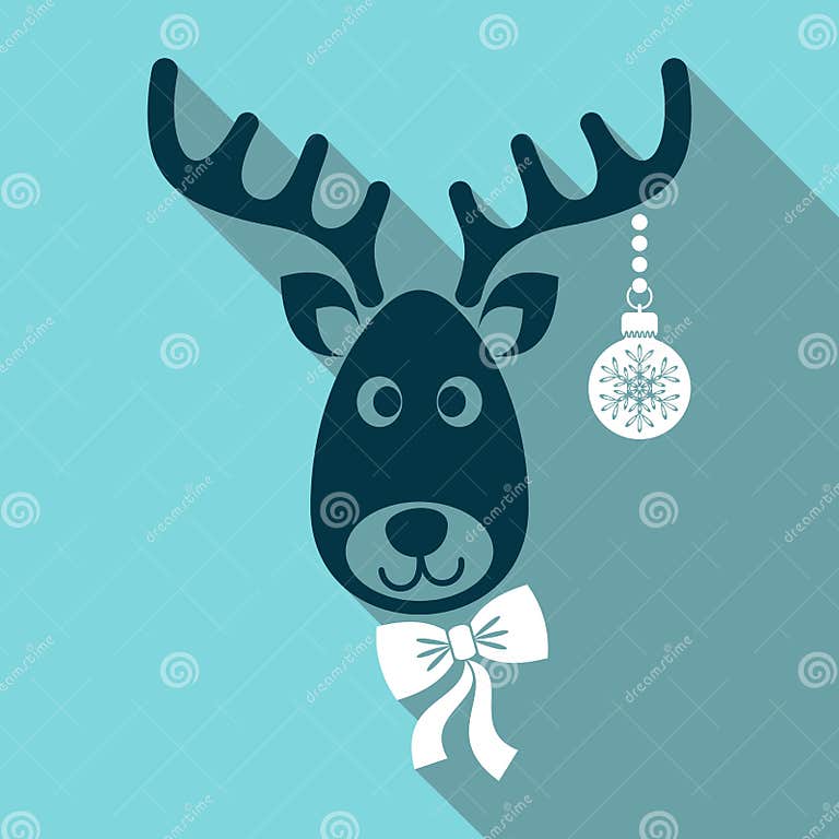 Cara del reno ilustración del vector. Ilustración de plano - 46045348