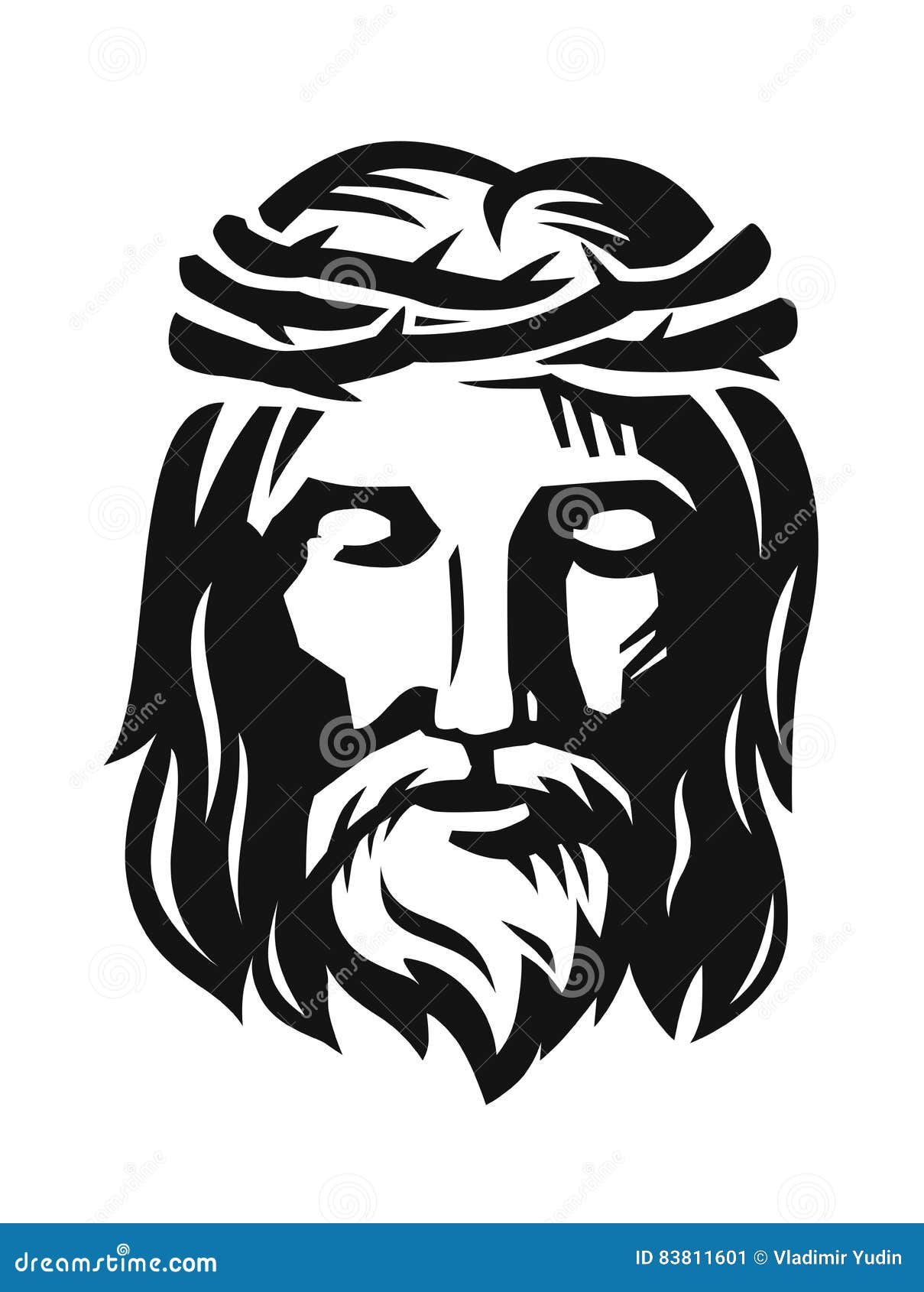Cara del vector de Jesús ilustración del vector. Ilustración de pascua ...