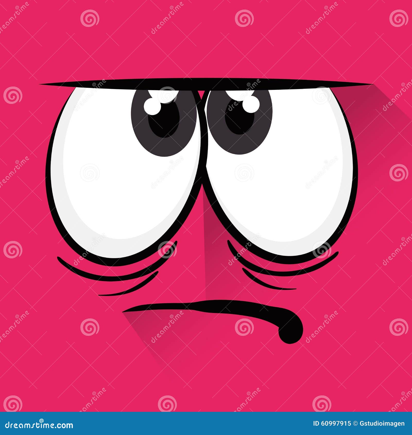 Cara Divertida De La Historieta Ilustración del Vector - Ilustración de ...