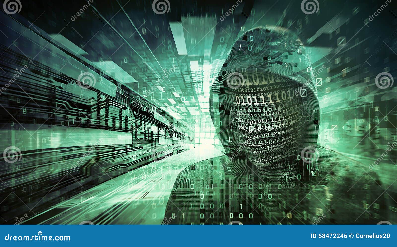 Cara Do Hacker Feita Com Números Foto de Stock - Imagem de hackers ...