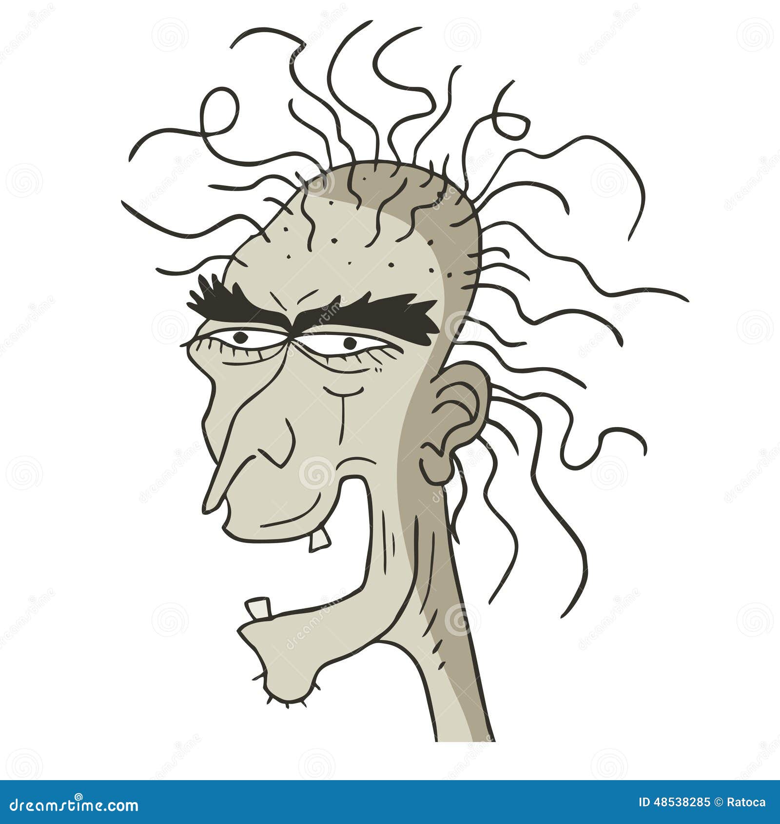 Cara fea ilustración del vector. Ilustración de persona - 48538285