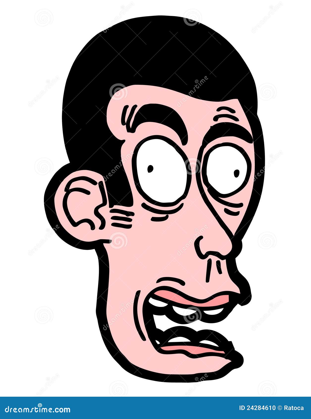 Cara fea de la historieta ilustración del vector. Ilustración de estilo ...