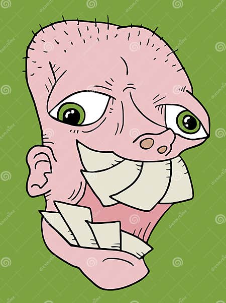 Cara fea de la historieta ilustración del vector. Ilustración de ...