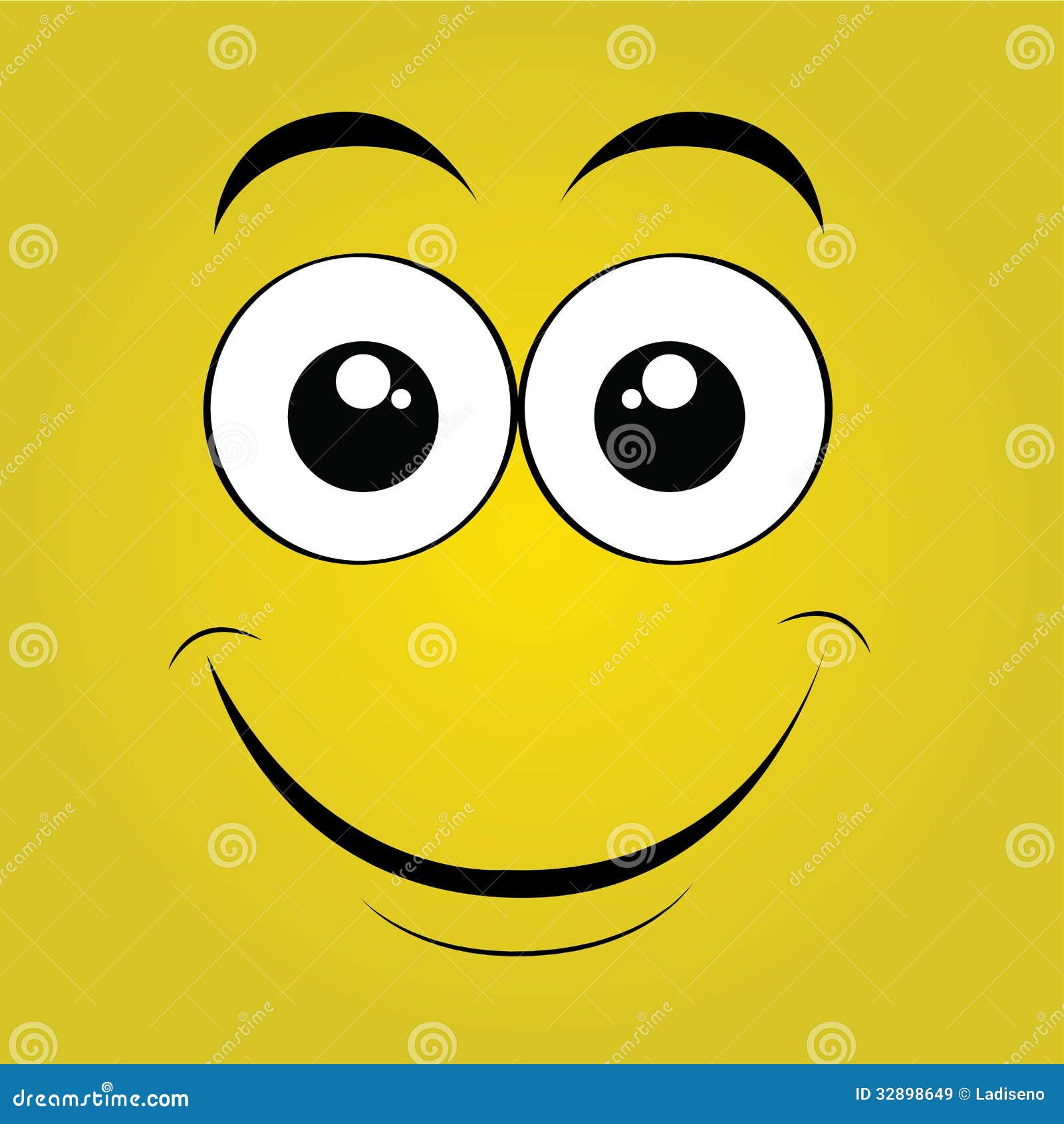 Cara feliz ilustração do vetor. Ilustração de facial - 32898649