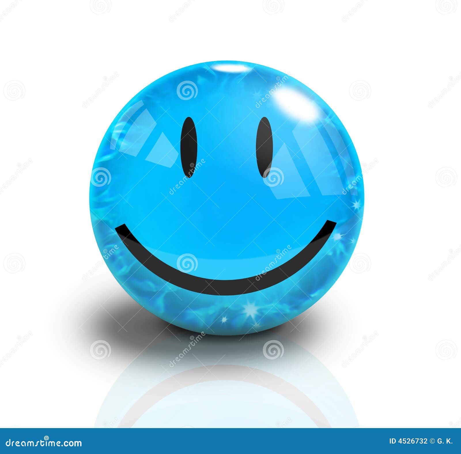 Cara Feliz Azul Del Smiley 3D Stock de ilustración - Ilustración de ...