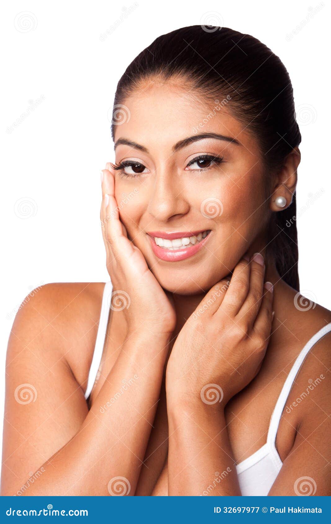 Cara feliz de la belleza imagen de archivo. Imagen de atractivo - 32697977