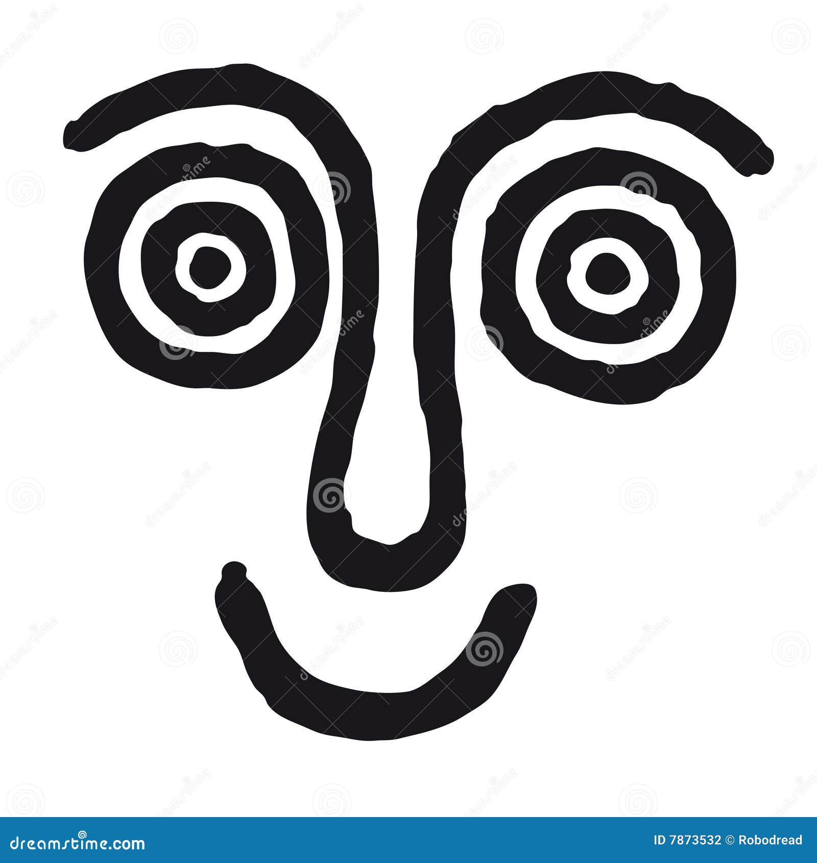 Cara feliz (vector) ilustración del vector. Ilustración de pincelada ...