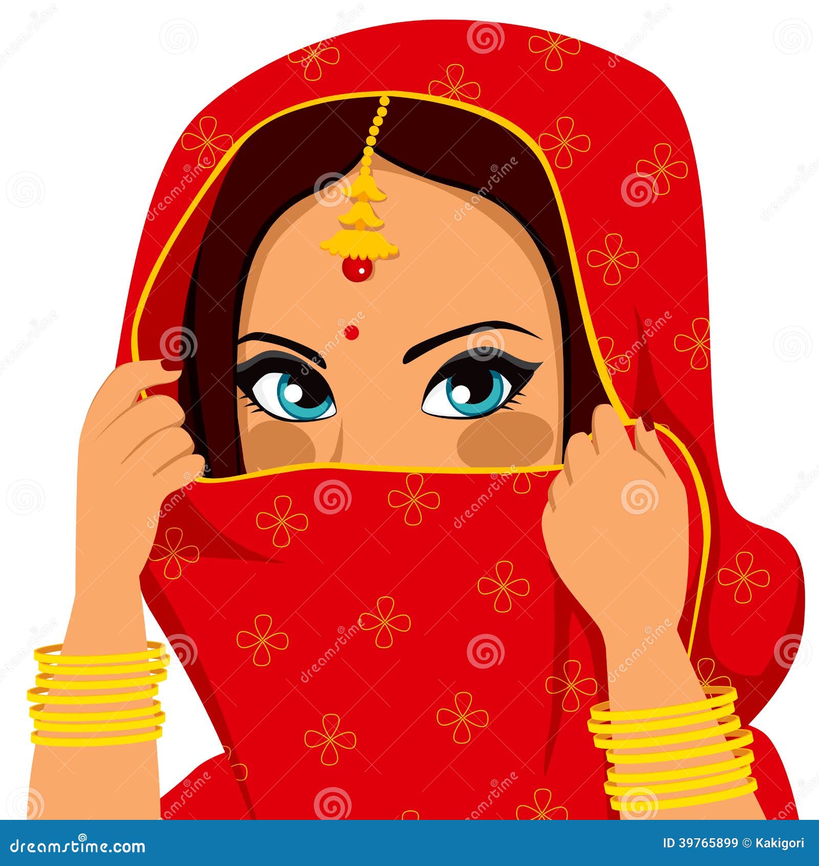 Cara Indiana Da Coberta Da Mulher Ilustração do Vetor - Ilustração de ...