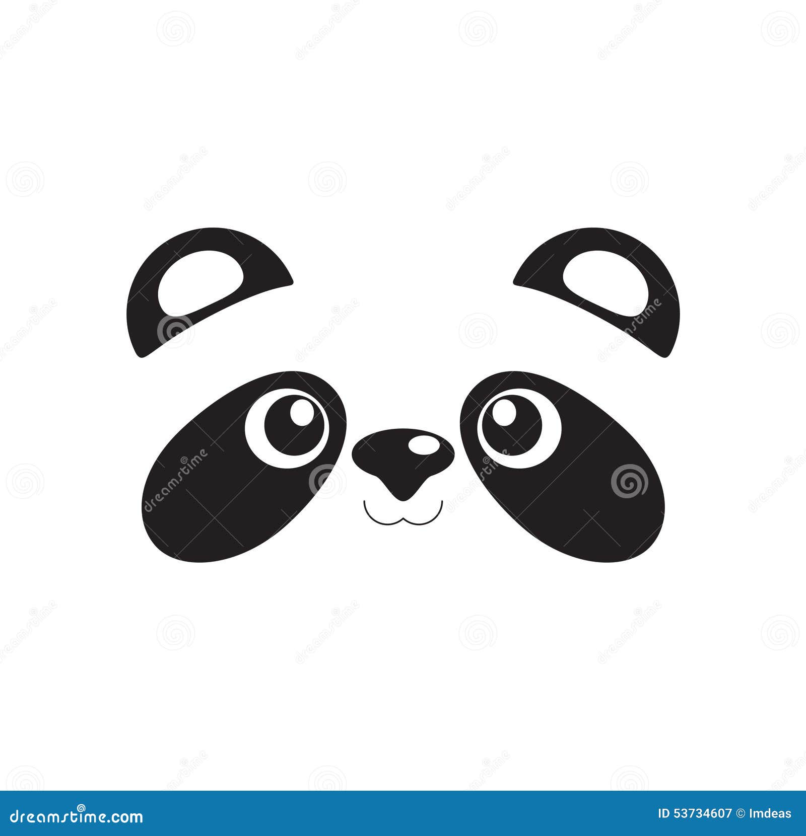 Cara linda de la panda ilustración del vector. Ilustración de panda ...