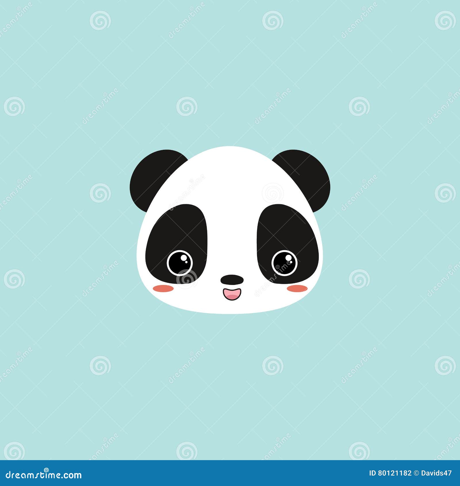 Cara linda de la panda ilustración del vector. Ilustración de fondo ...