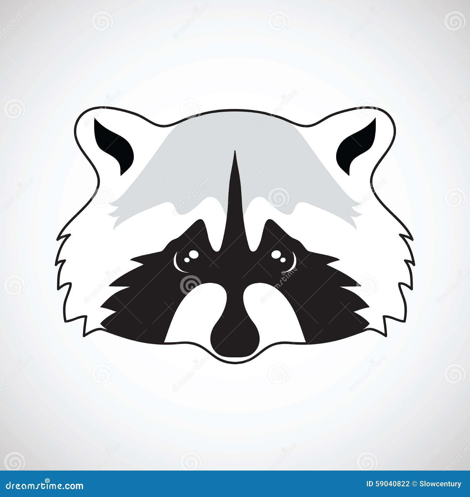 Cara Linda Del Mapache Ilustración Del Vector Ilustración del Vector ...