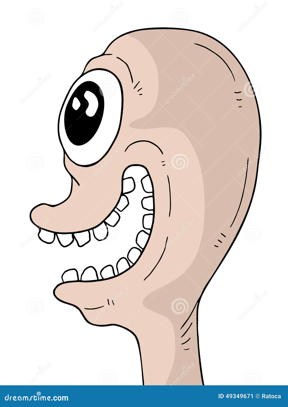 Cara loca ilustración del vector. Ilustración de emociones - 49349671