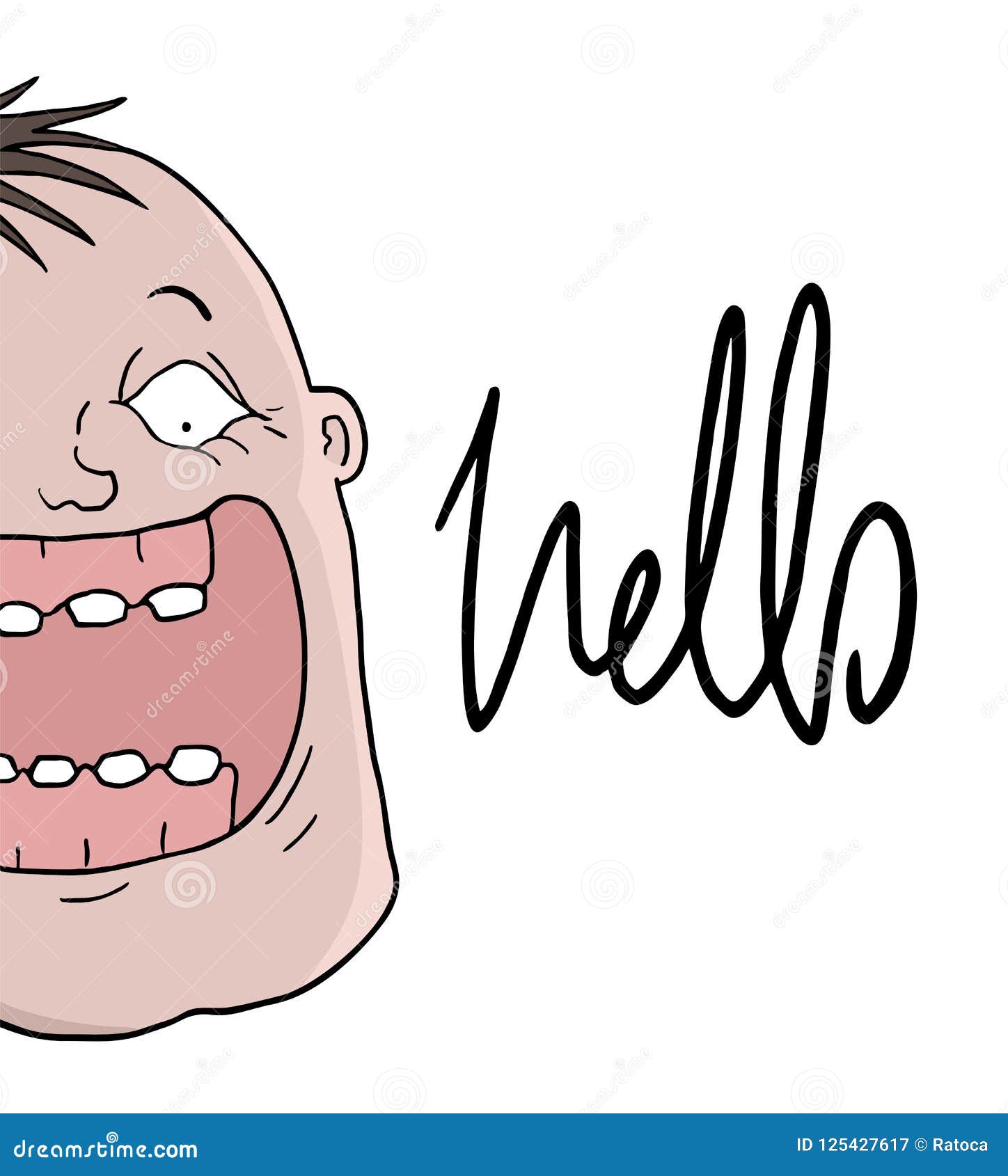 Cara loca de la sonrisa ilustración del vector. Ilustración de gente ...