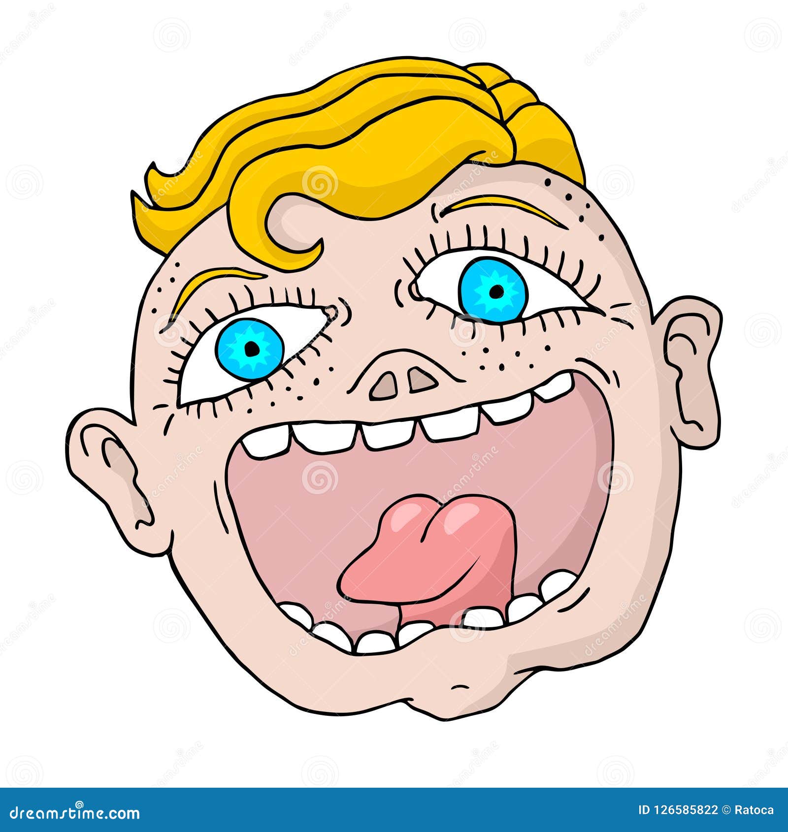 Cara loca de la sonrisa ilustración del vector. Ilustración de cara ...