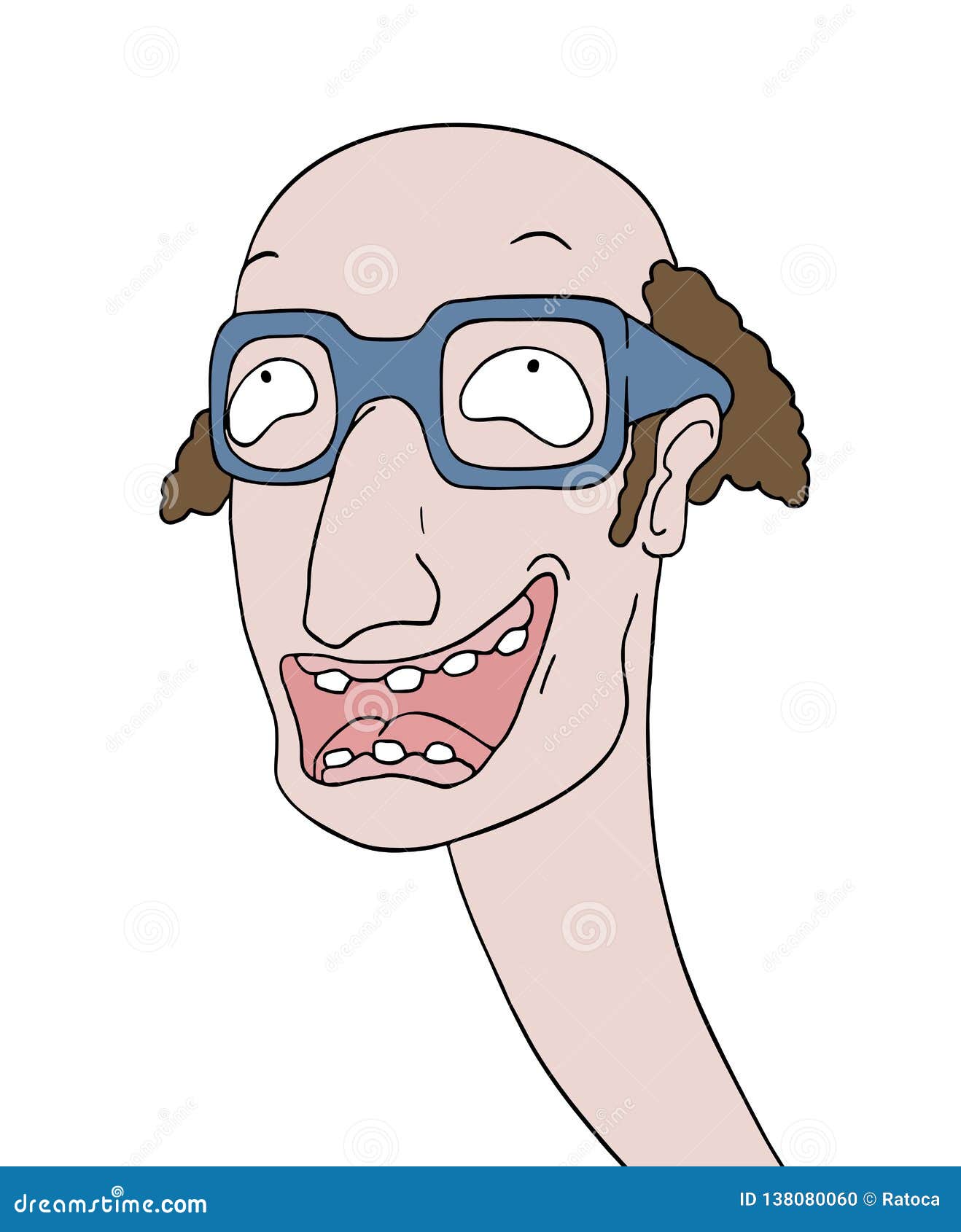 Cara loca de la sonrisa ilustración del vector. Ilustración de tonto ...