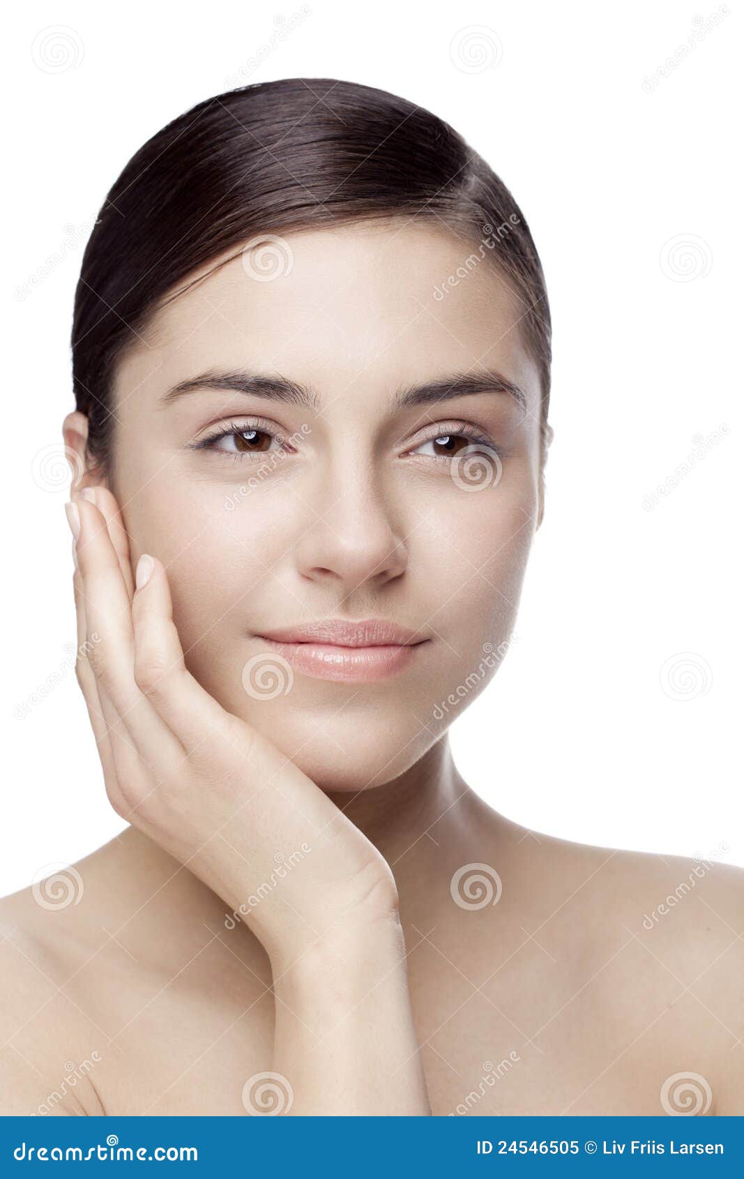 Cara natural de la belleza imagen de archivo. Imagen de frescura - 24546505