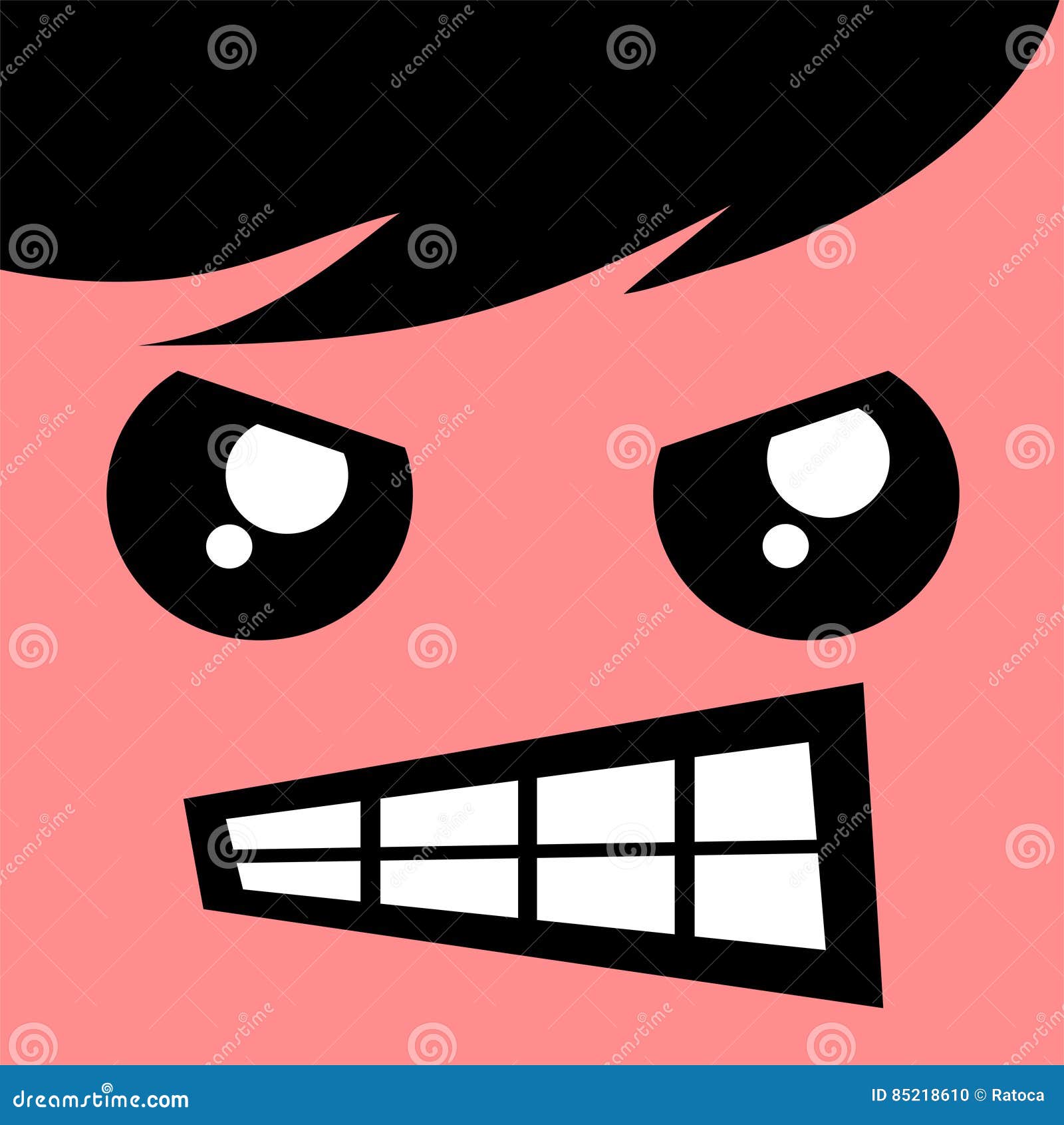 Cara rebelde ilustración del vector. Ilustración de ojos - 85218610