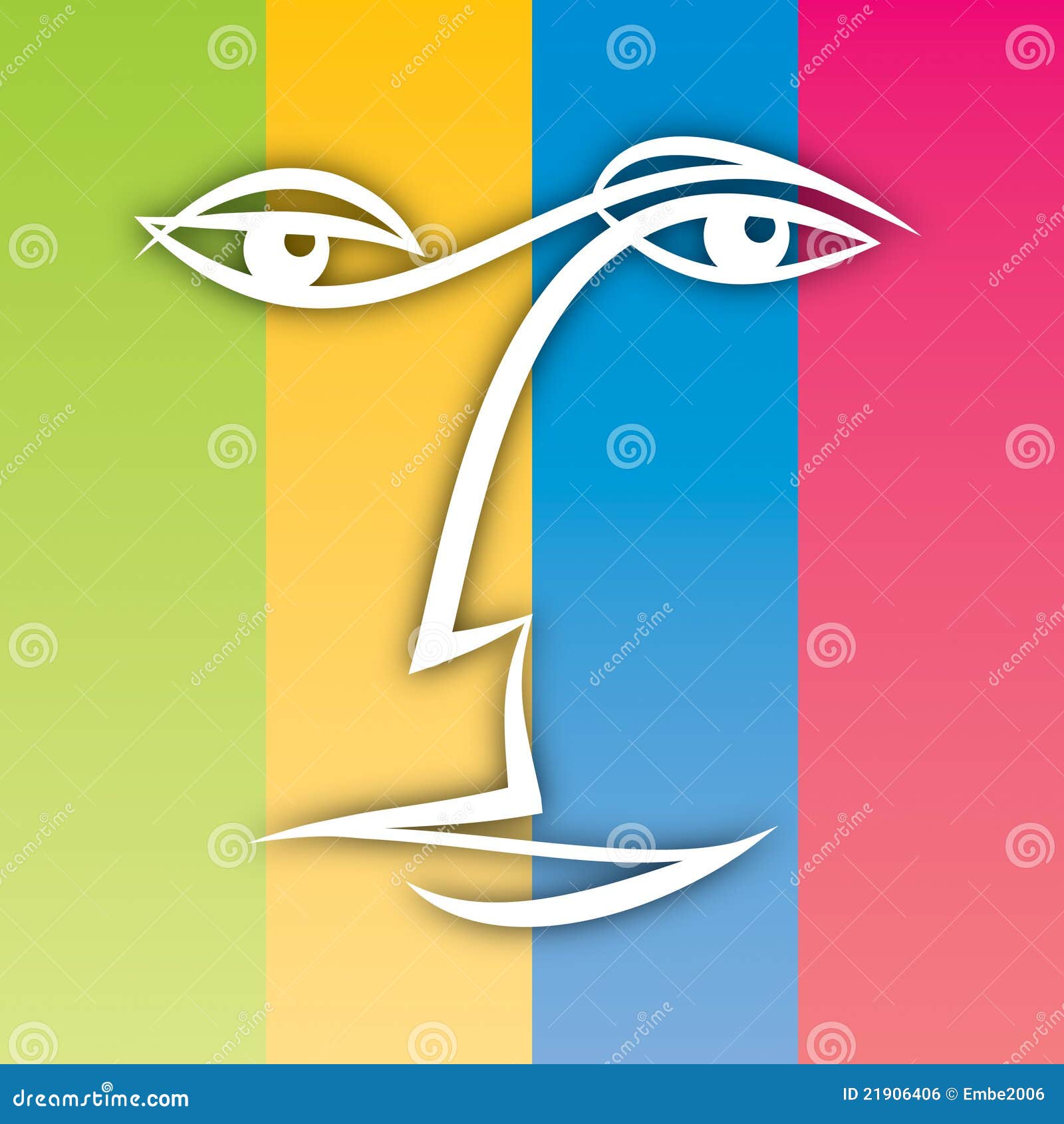 Cara simple ilustración del vector. Ilustración de humano - 21906406