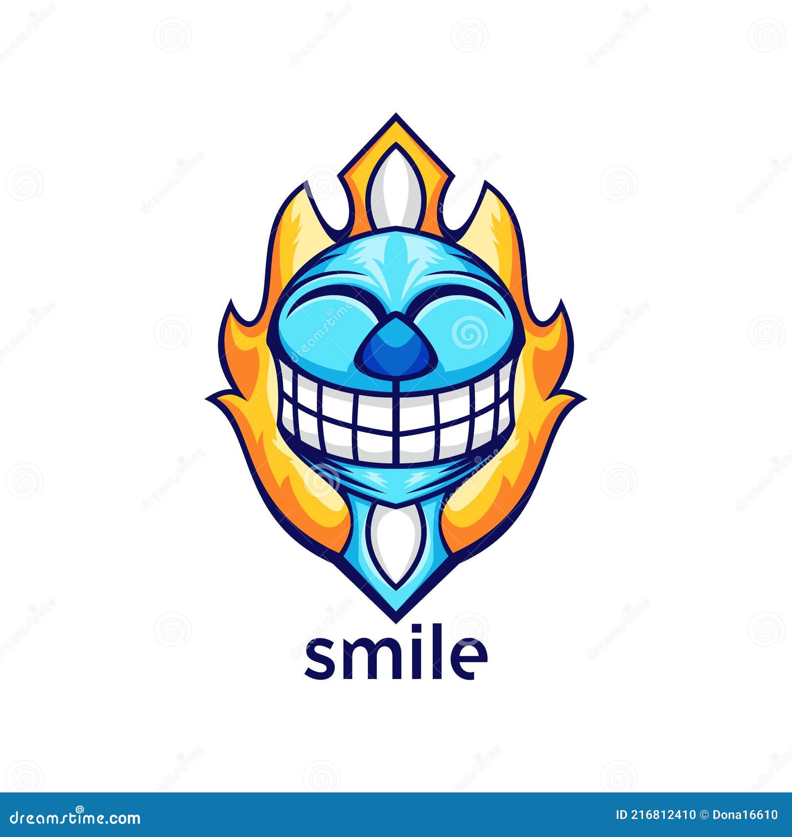 Cara sorridente ilustração do vetor. Ilustração de estudante - 216812410