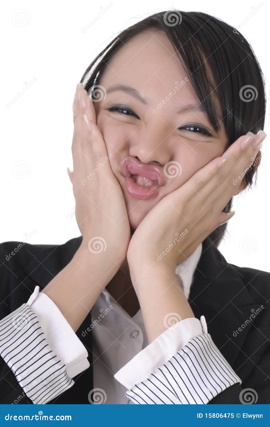 Cara torcida imagen de archivo. Imagen de carrera, belleza - 15806475