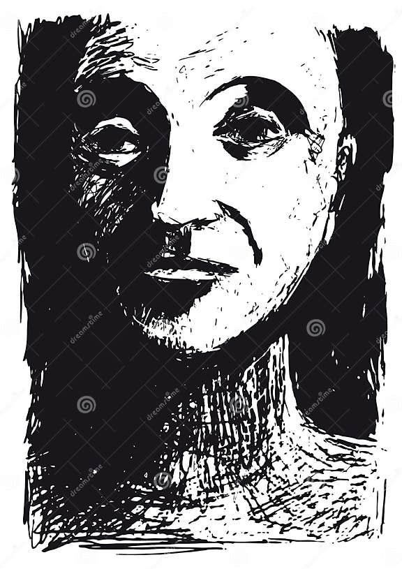 Cara (vector) ilustración del vector. Ilustración de pensamiento - 8735513