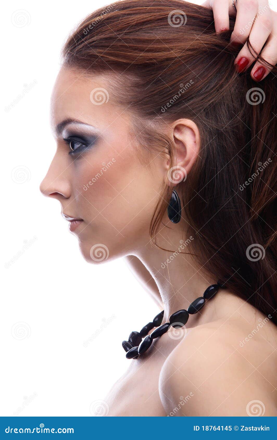 Cara-vista Del Modelo Hermoso Imagen de archivo - Imagen de estilo ...