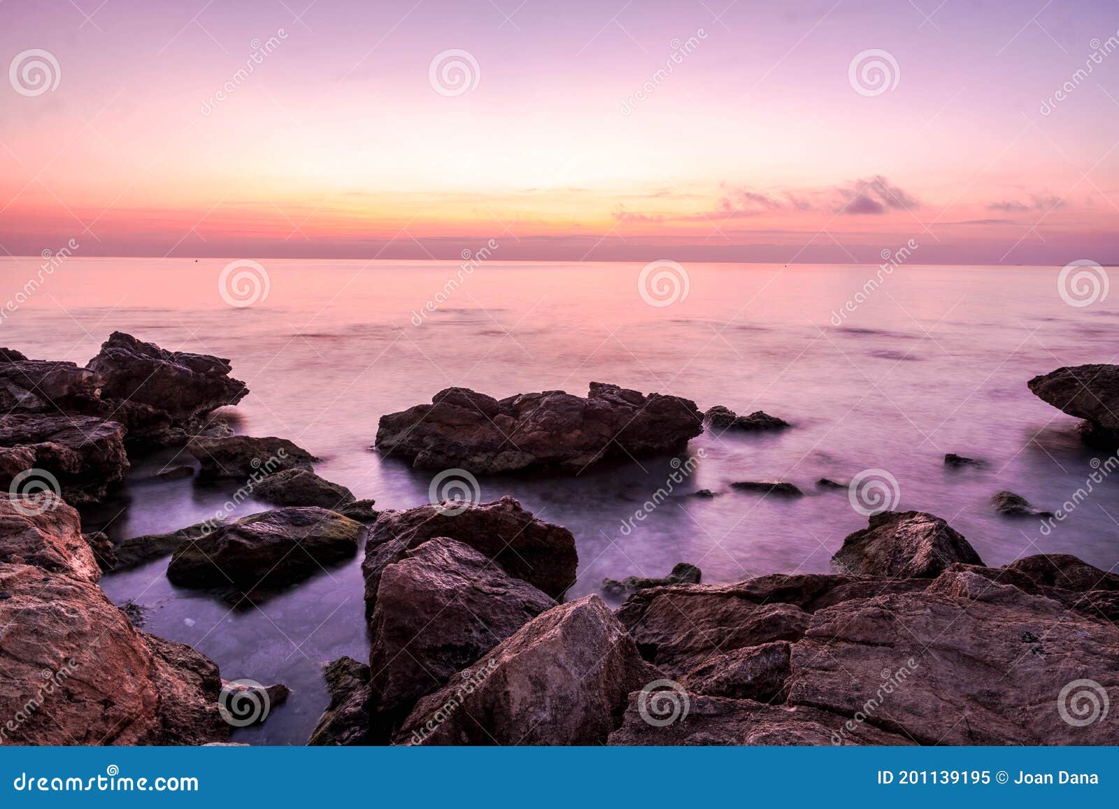 Carabassi Beach, in Alicante, Spain, at Sunrise Stock Image - Image of ...
