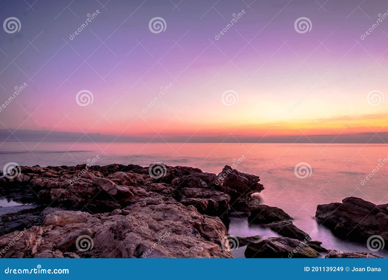 Carabassi Beach, in Alicante, Spain, at Sunrise Stock Image - Image of ...
