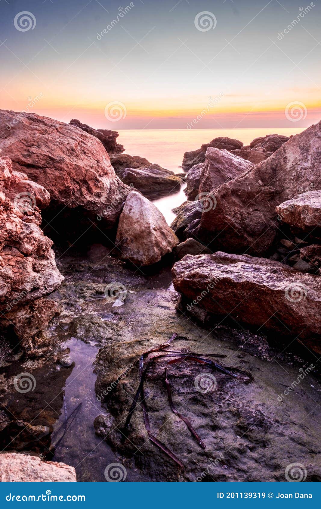 Carabassi Beach, in Alicante, Spain, at Sunrise Stock Image - Image of ...